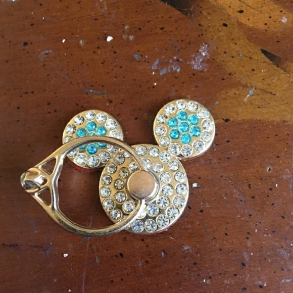 Disney | Accessories | Mickey Mouse Bling Phone Ring Stand Gold Minnie ...